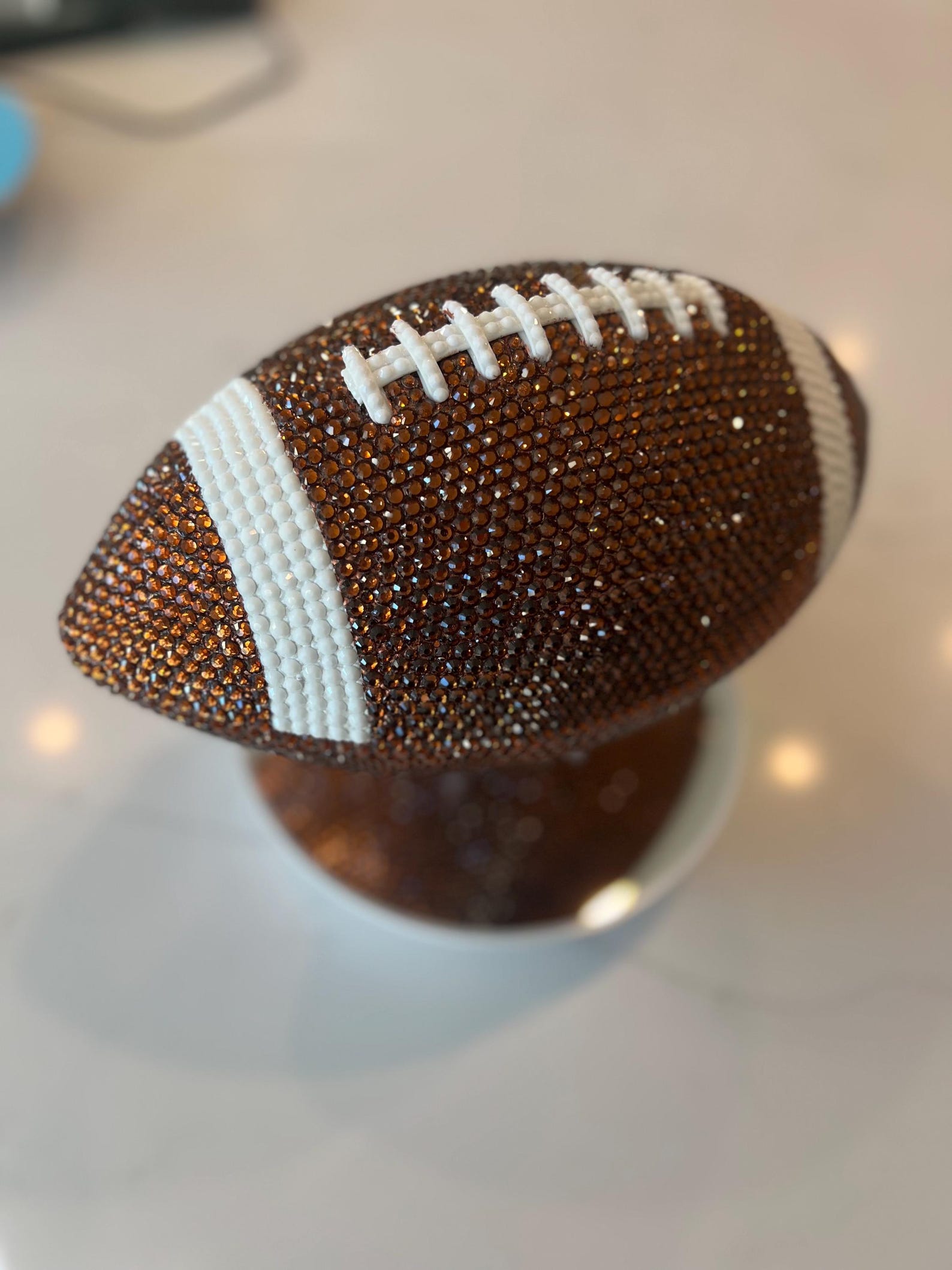 Handmade Rhinestone Football: Custom Team Colors, Senior Gift - Etsy