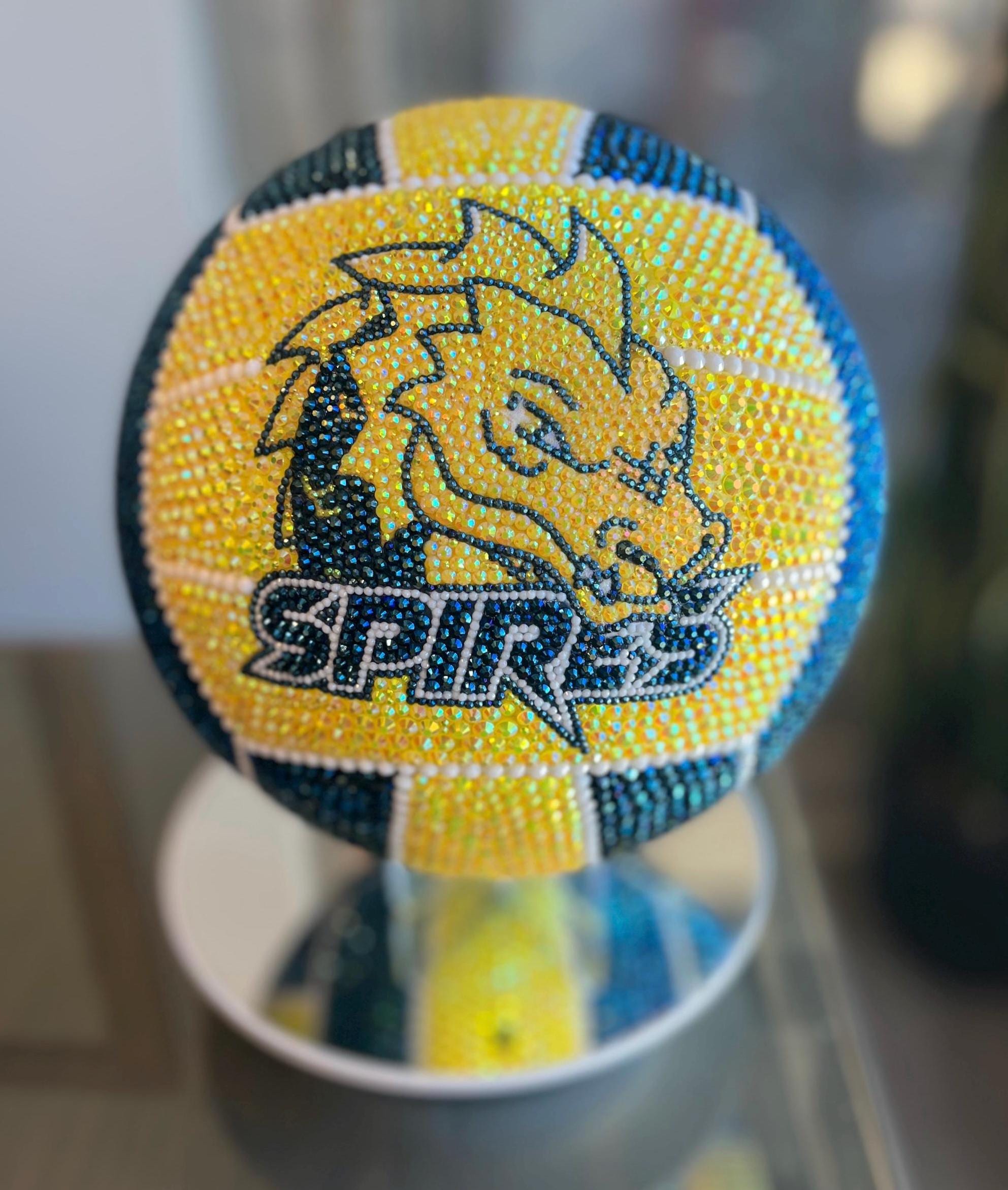 Rhinestone Volleyball: Custom Design | Team Gift | Media Day | Signing ...