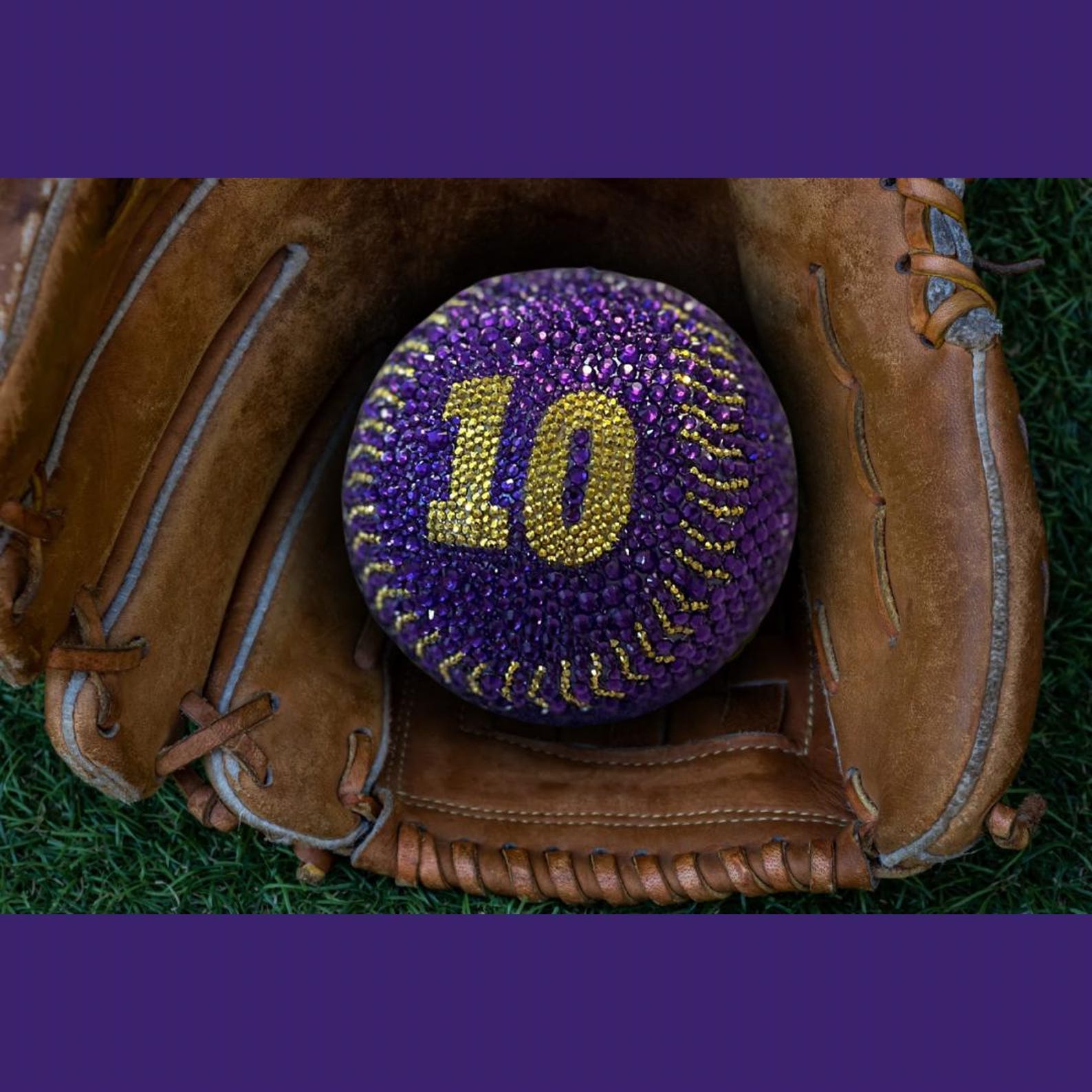 Custom Rhinestone Softball: Handmade Senior / Team / Coach Gift - Etsy