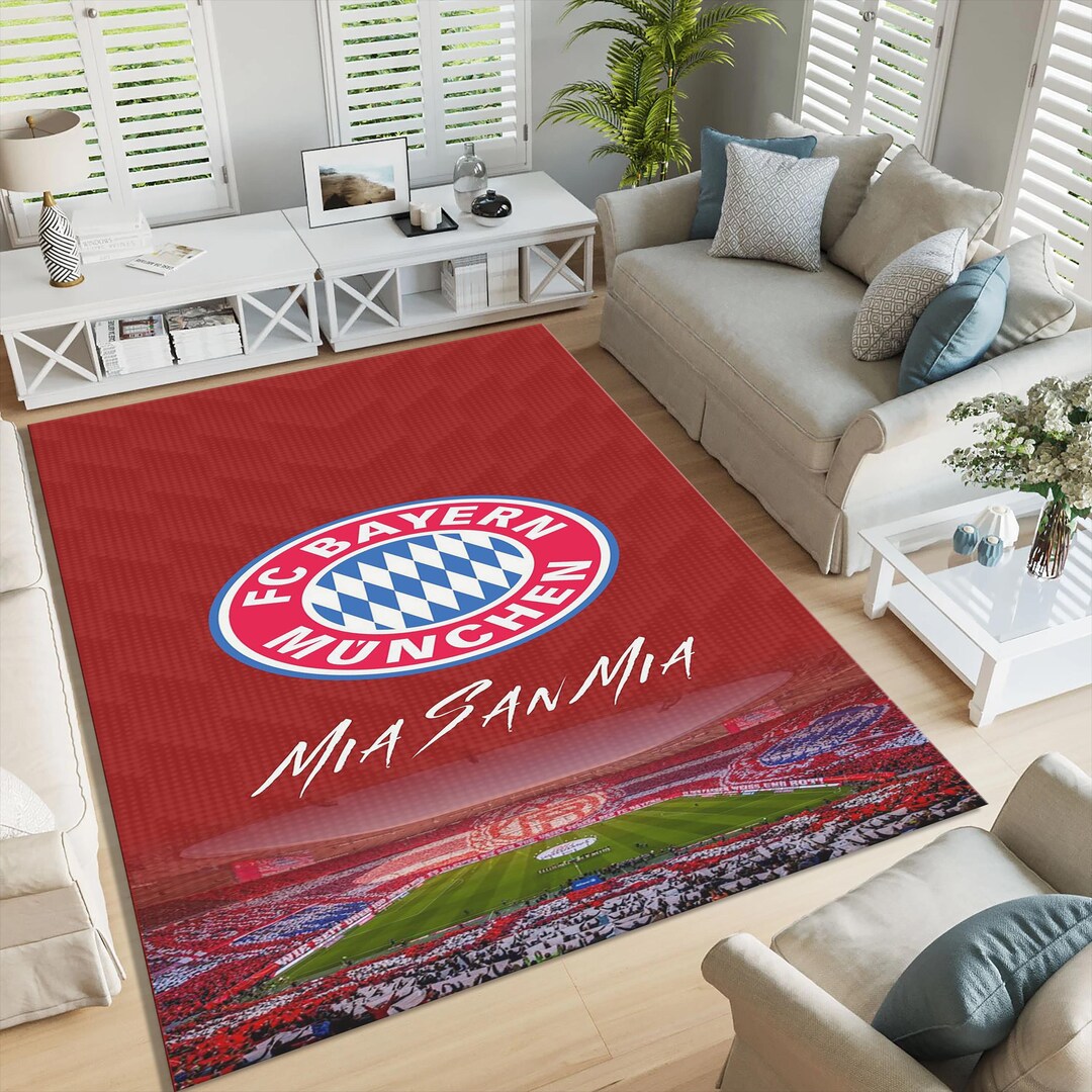 Bayern Munich Rug, Football Rug, Living Room Rug, Teen Room Rug, Soccer ...