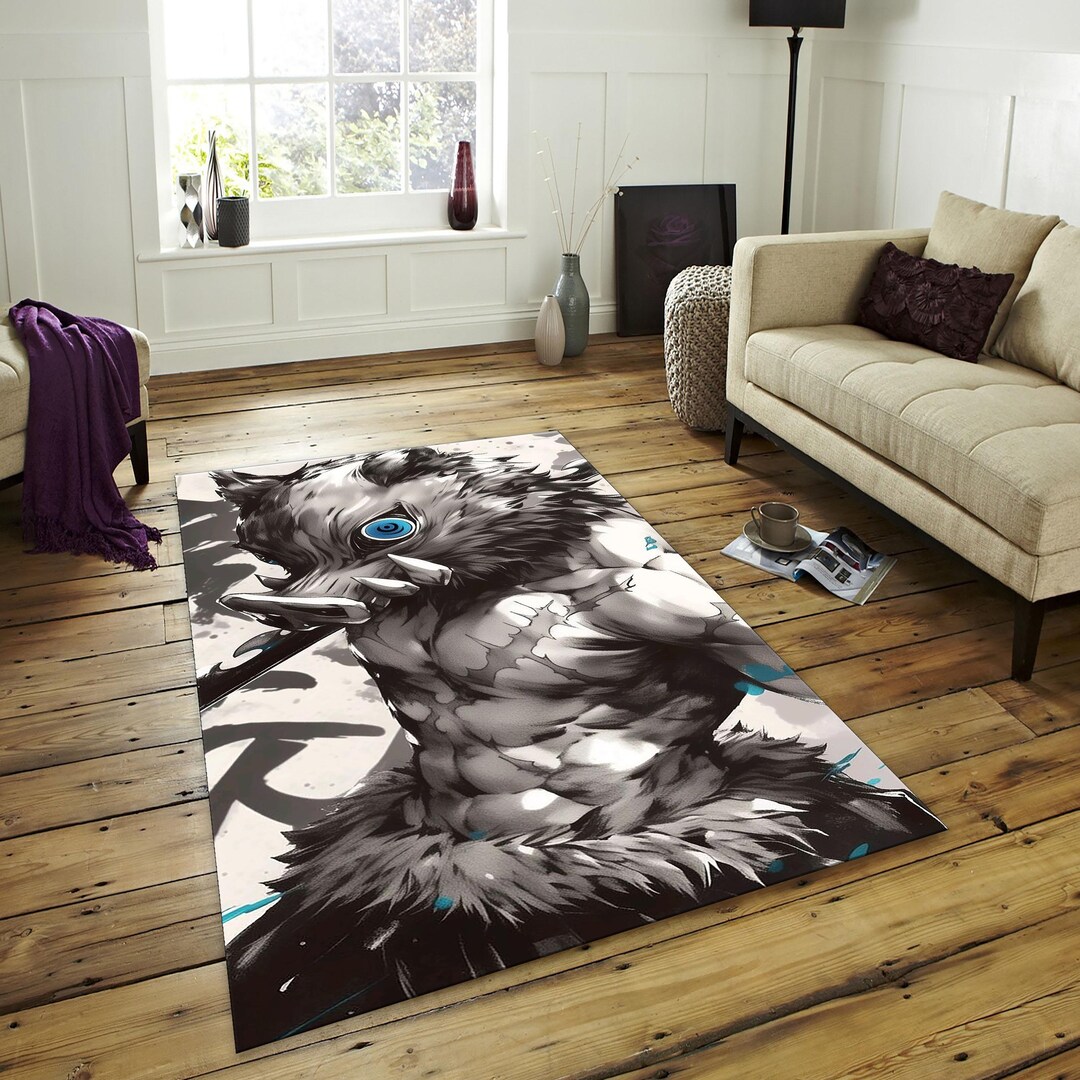 Demon Slayer, Young Room Rug, Inosuke Hashibira, Cool Rug, Decoupa Rug ...