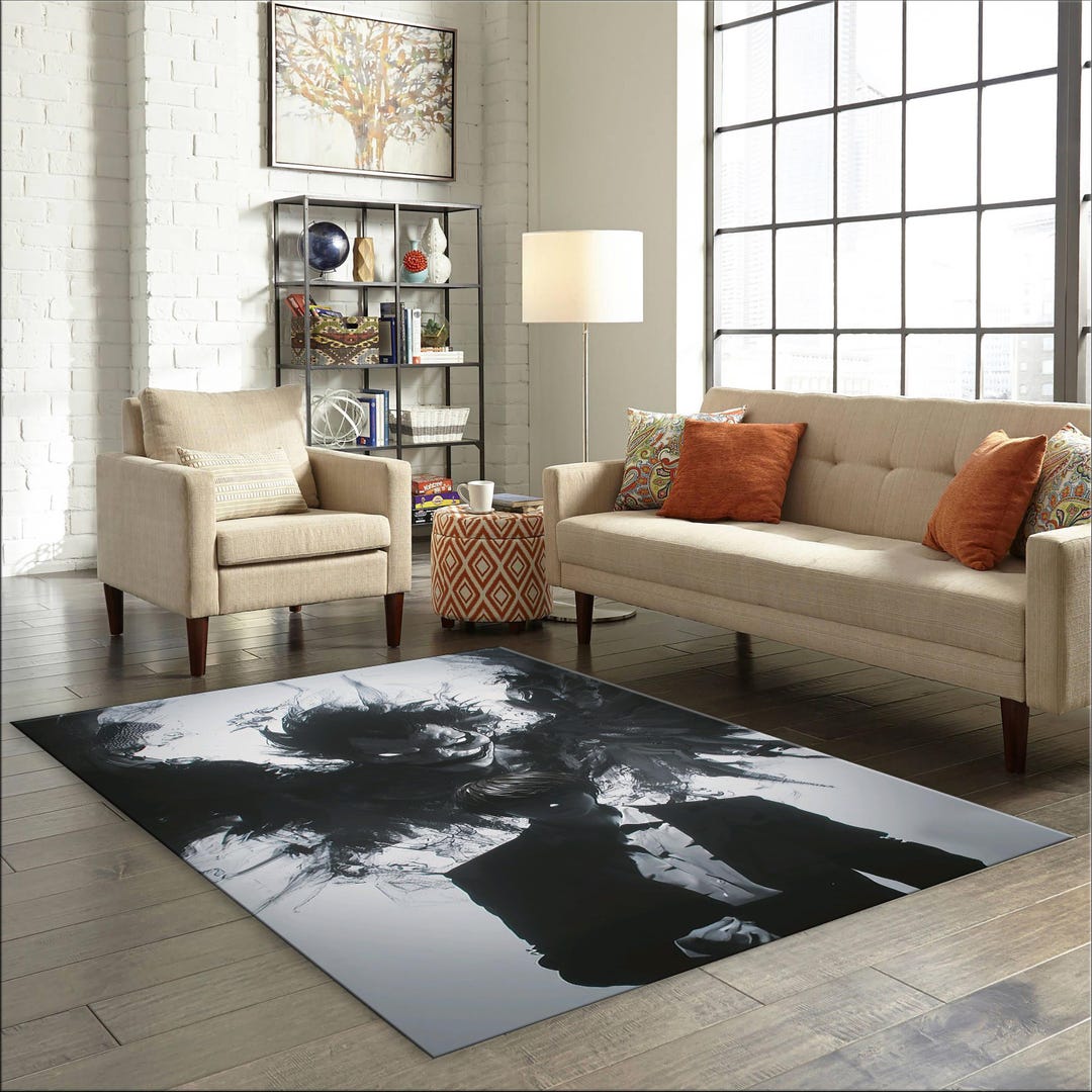 Yagami Light, Ryuk , Death Note Rug, Decoupa Rug, Fan Art, Gift to ...