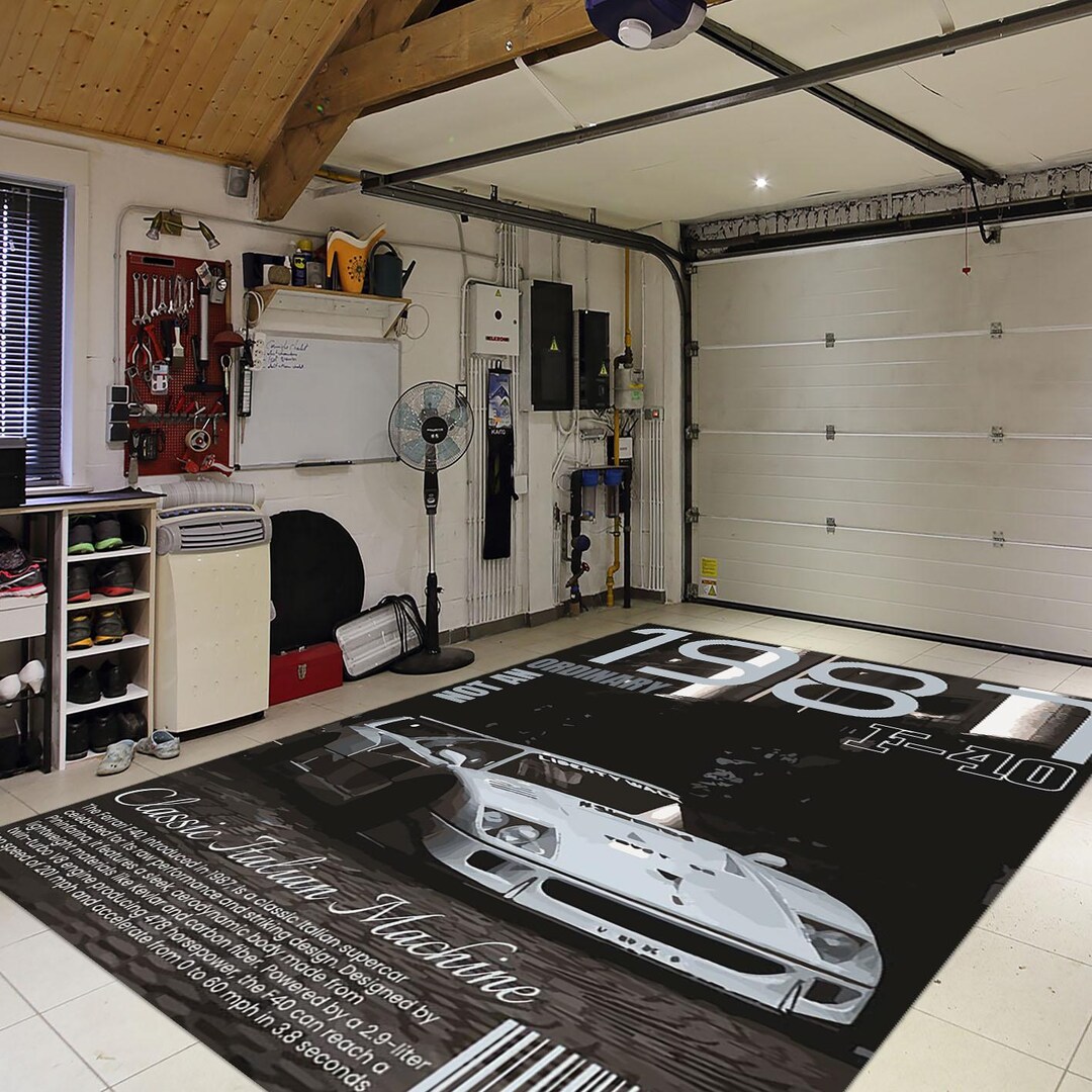 Vintage Ferrari F40 Rug,iconic F40 1987 Rug,sport Car Print Rug,modern ...