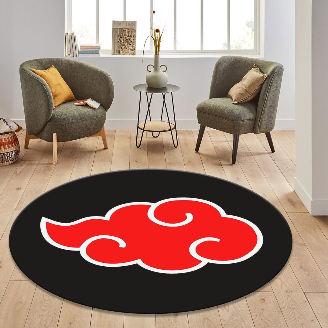 Akatsuki Minimal Rug, Anime Decor, Itachi Rug, Naruto Rug, Gift to ...