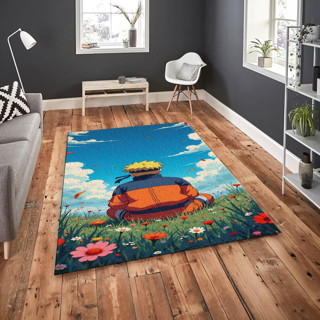 Naruto Rug, Game Room Decor, Custom Rug, Anime Rug, Decorative Rug ...
