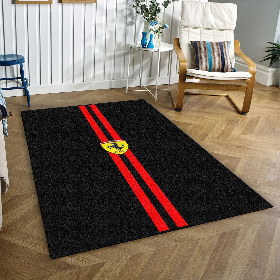 Ferrari Rug, Stylish Ferrari Rug, Art Rug, Sports Car Print Rug, Custom ...
