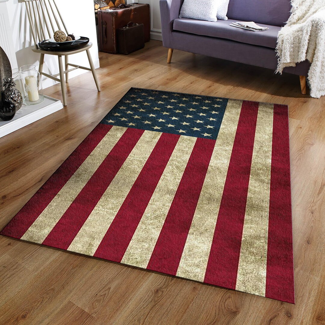 USA Flag Rug, American Flag Rug, United States Flag Rug, Custom Rug ...
