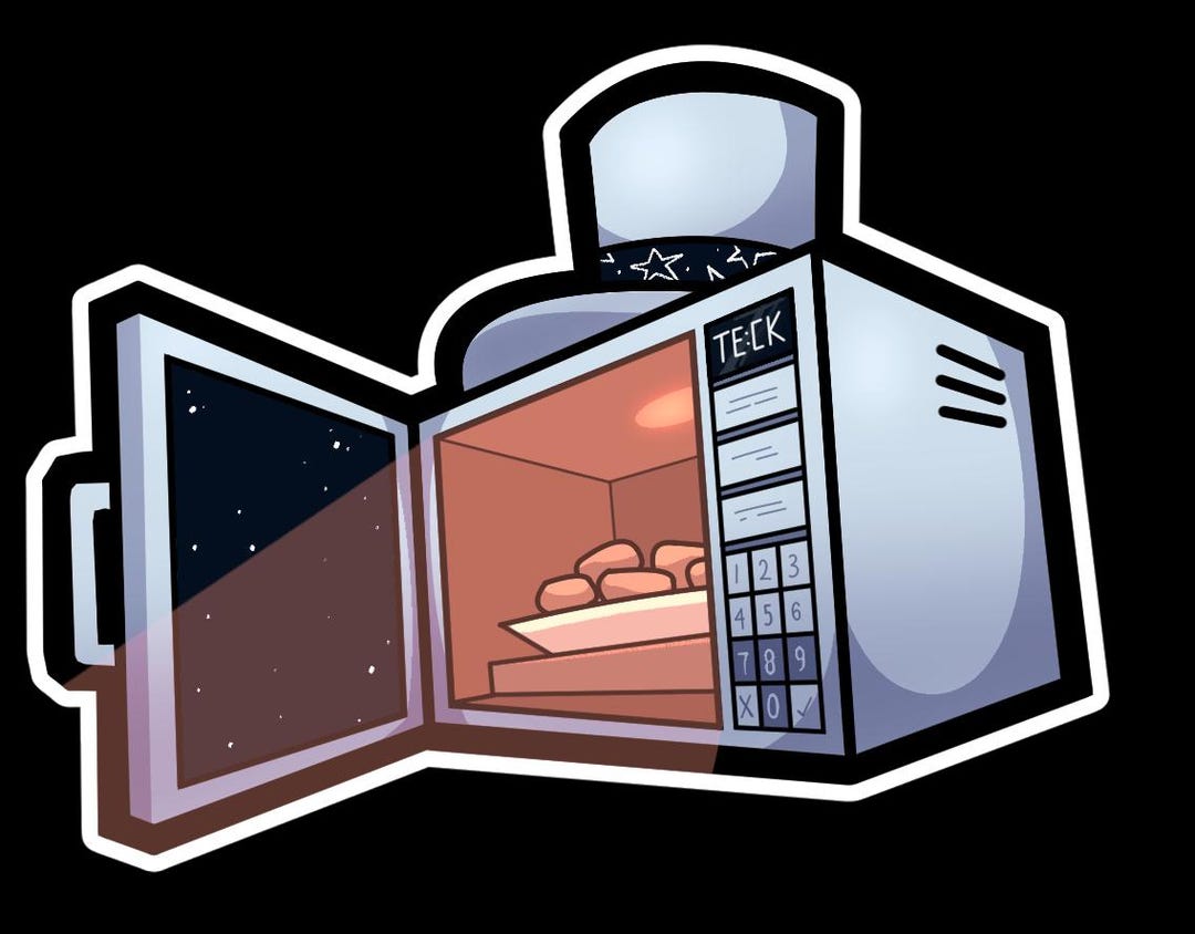 Microwave Sticker - Etsy