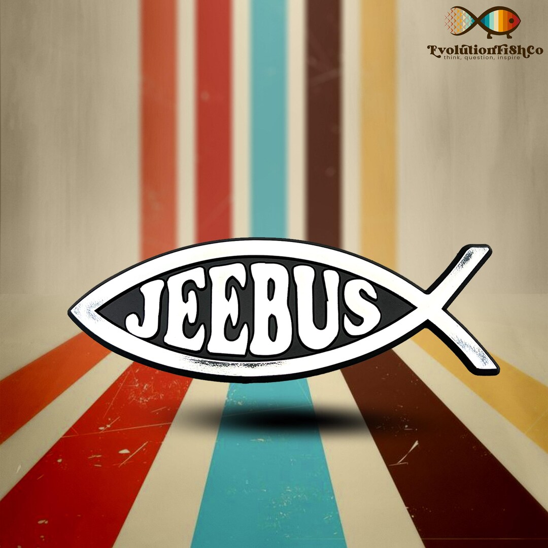 Jeebus Fish Plastic Jesus Parody Auto Emblem - Etsy