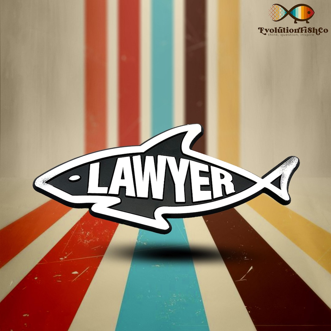 Lawyer Shark Plastic Parody Auto Emblem - Etsy