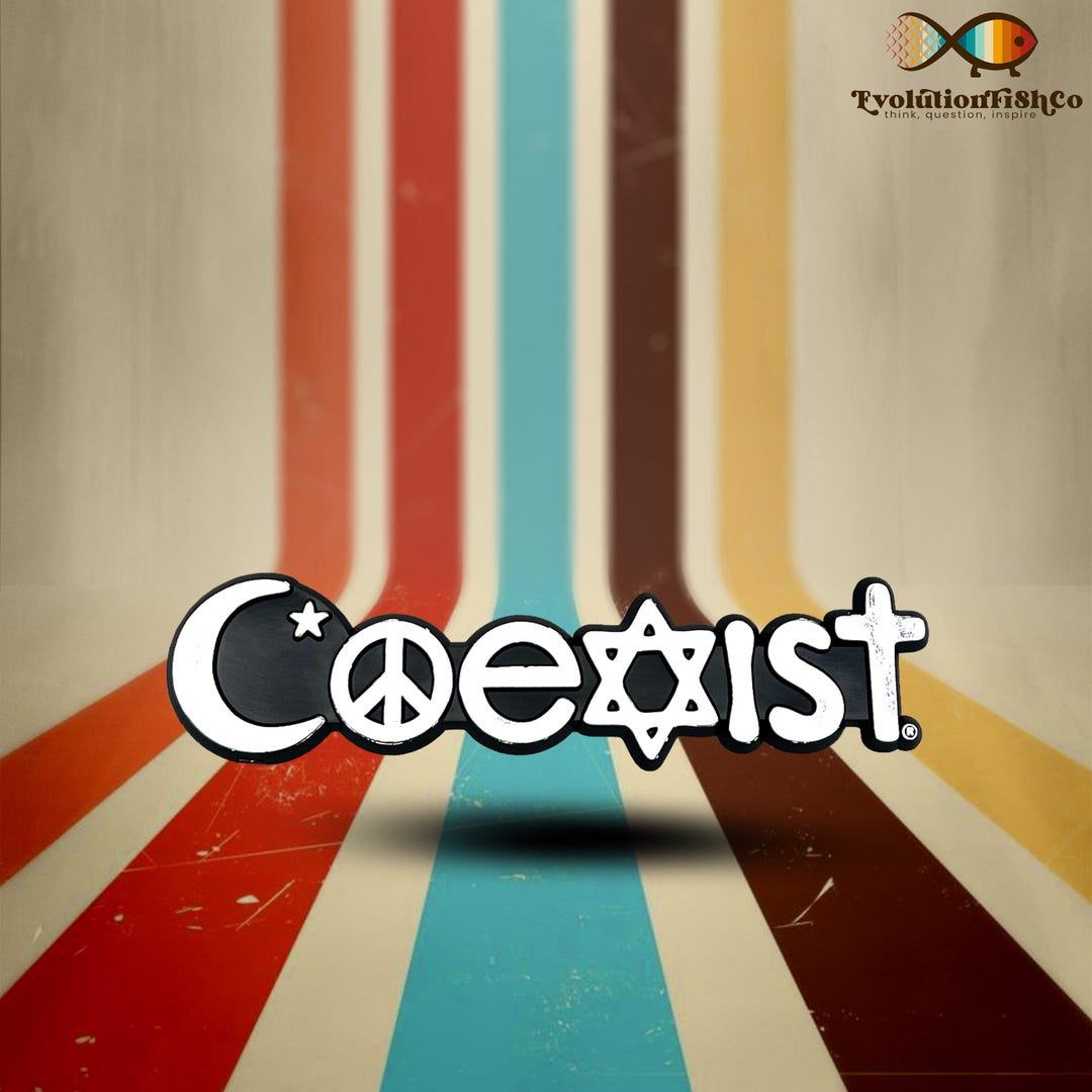 Coexist Plastic Parody Auto Emblem - Etsy