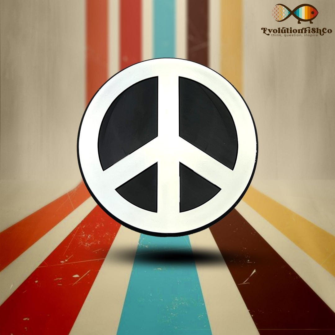 Peace Symbol Plastic Auto Emblem - Etsy