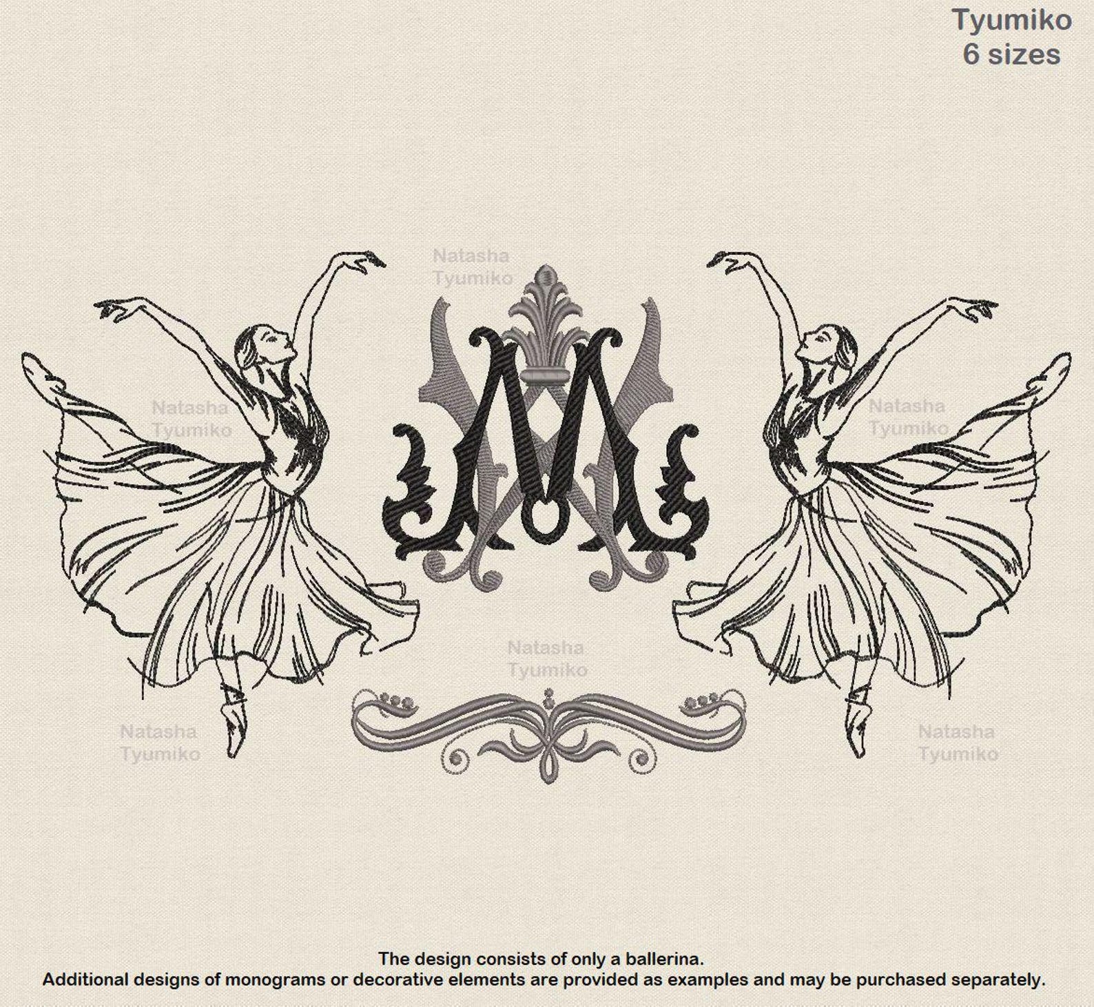 Ballerina Embroidery Design, Ballet Girl Embroidery Pattern, Dancing ...