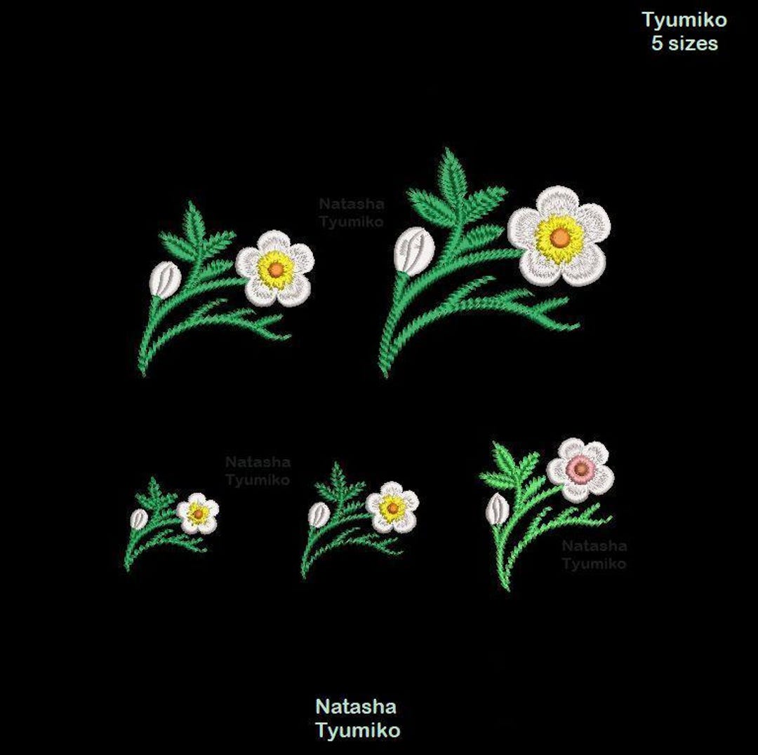 Mini Flower Embroidery Design 03, Miniature Flower Embroidery Pattern ...