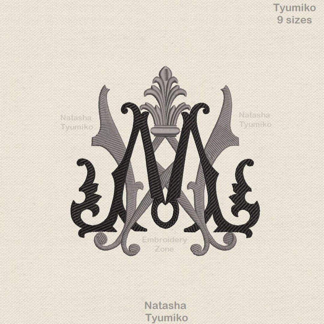 Double Monograms M W Embroidery Design Initials, 2 Letters M & W ...