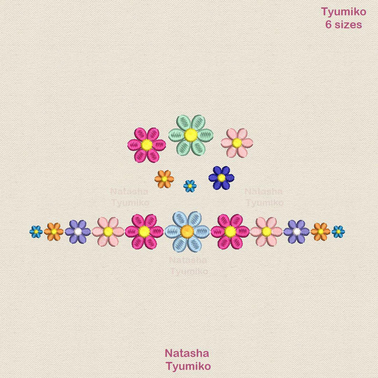 Set Mini Flowers Embroidery Design, Small Flower Pattern Rose Buds ...