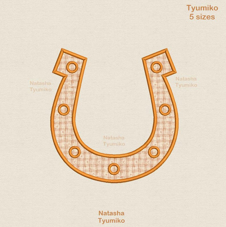 Horseshoe Applique Embroidery Design, Horse Shoe Applique Machine ...