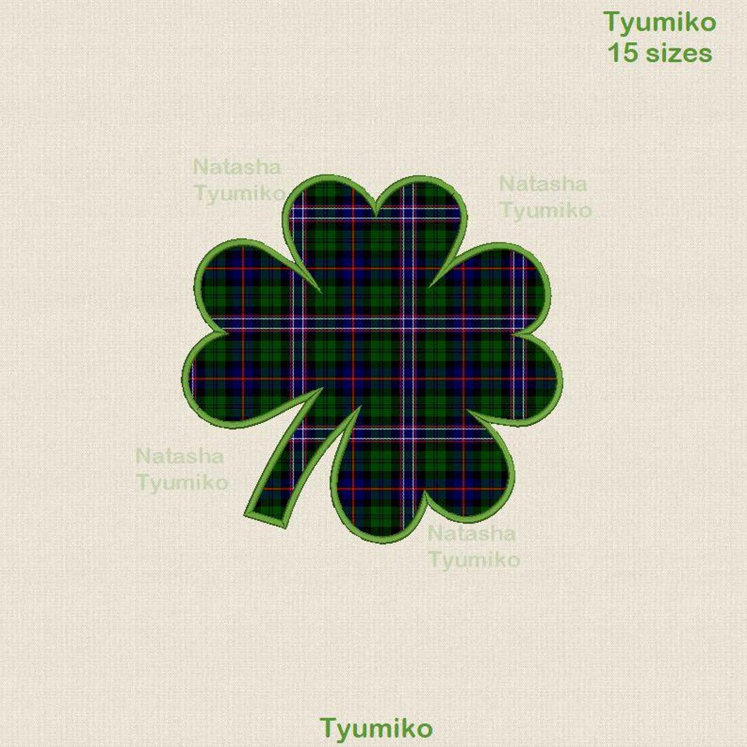 Shamrock Applique Embroidery Design, Celtic Shamrock 4 Leaf Embroidery ...
