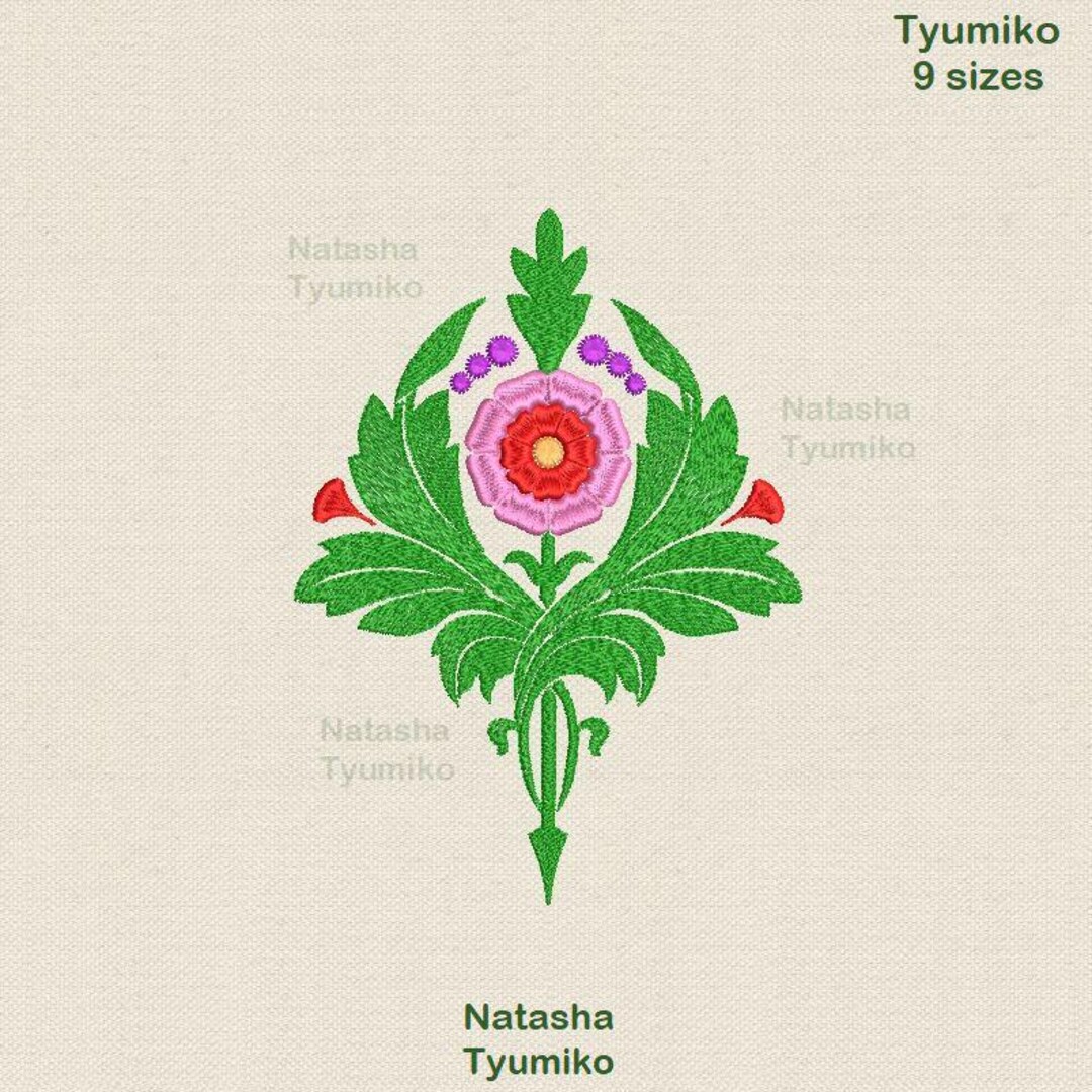 Rose Flower Embroidery Design, Tudor Rose Flower Embroidery Pattern ...