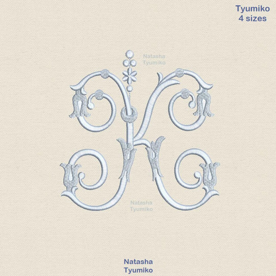 Single Monogram K Embroidery Design Initial, Alone Letter K Embroidery ...
