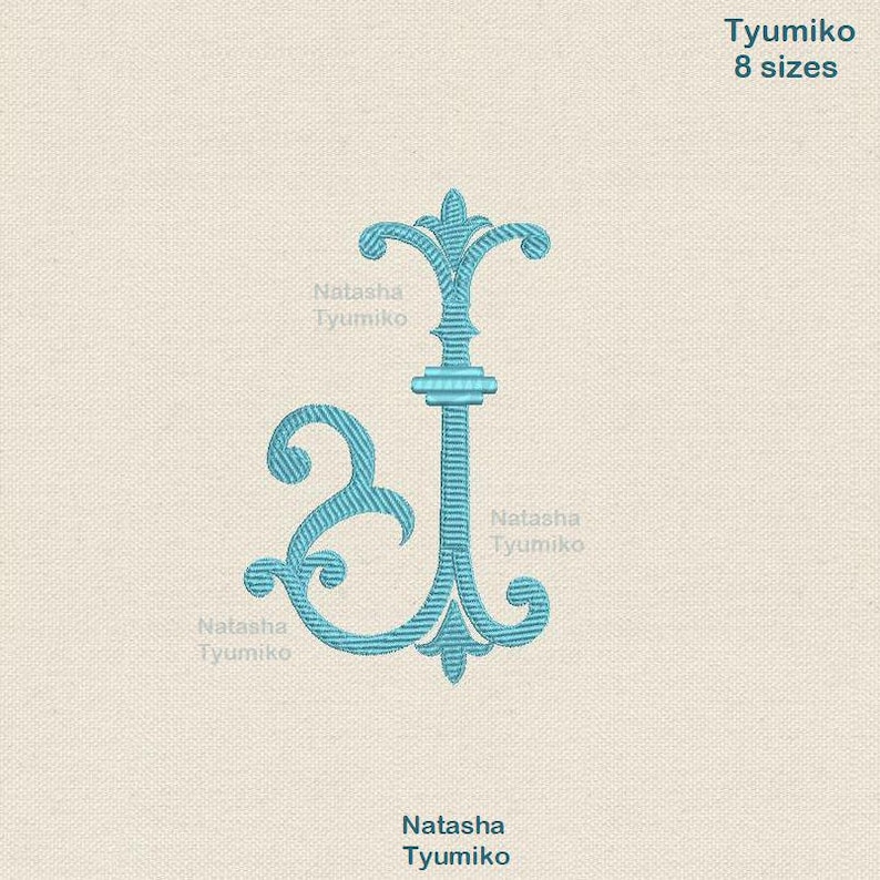 Alone Monogram J Embroidery Design Initial Letter J I Pattern Designs ...