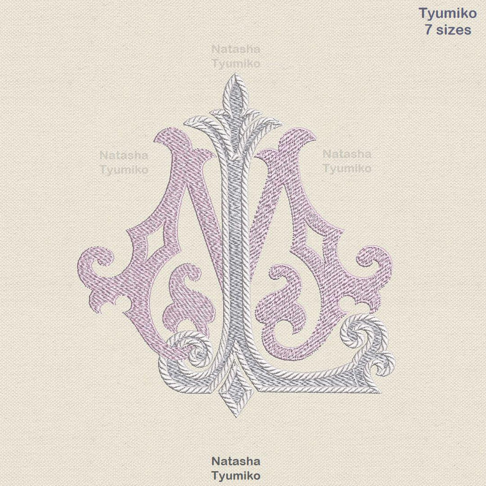 Double Monograms L M Embroidery Design Initials, 2 Letters Intertwined ...