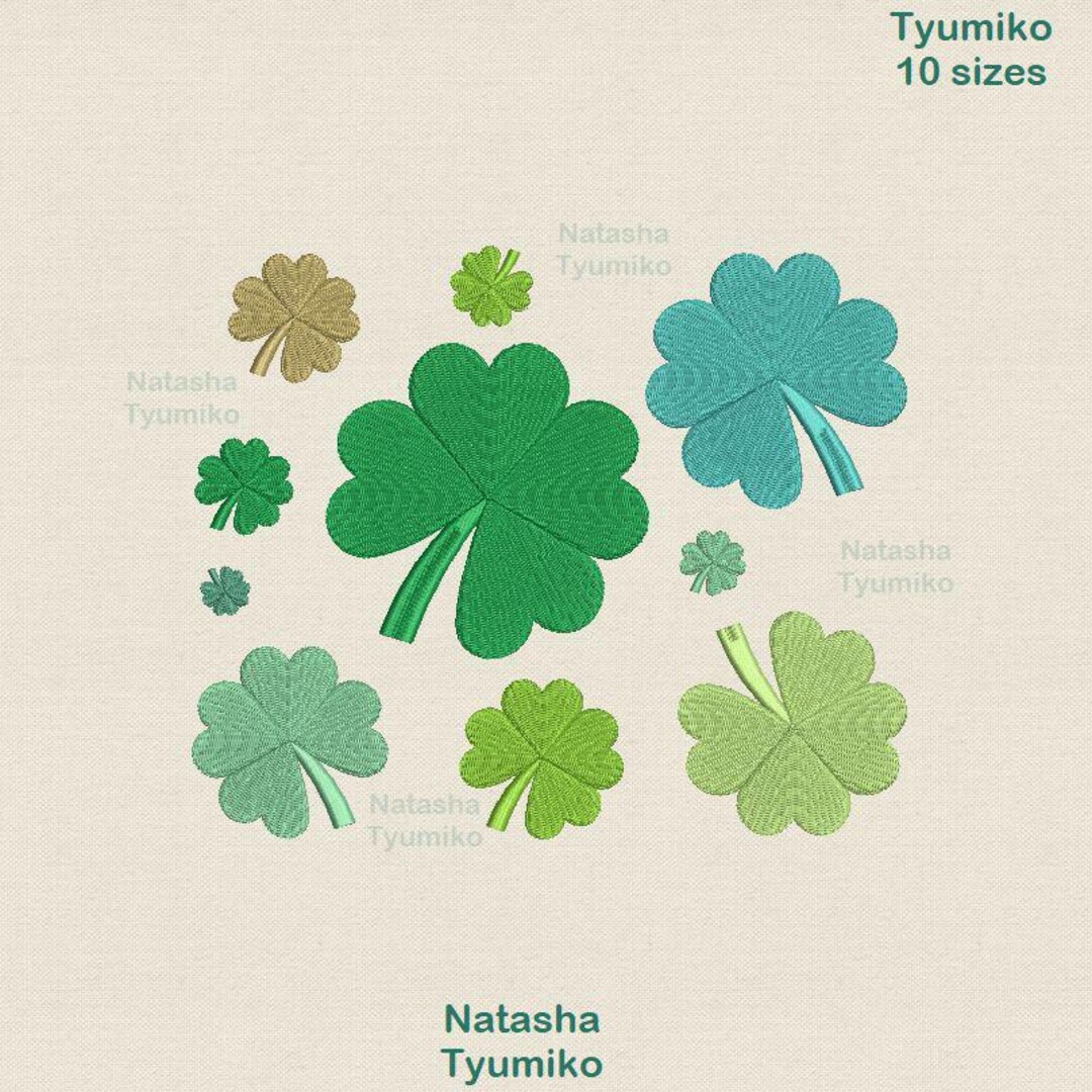 Shamrock Mini Machine Embroidery Design, Celtic Shamrock 4 Leaf ...