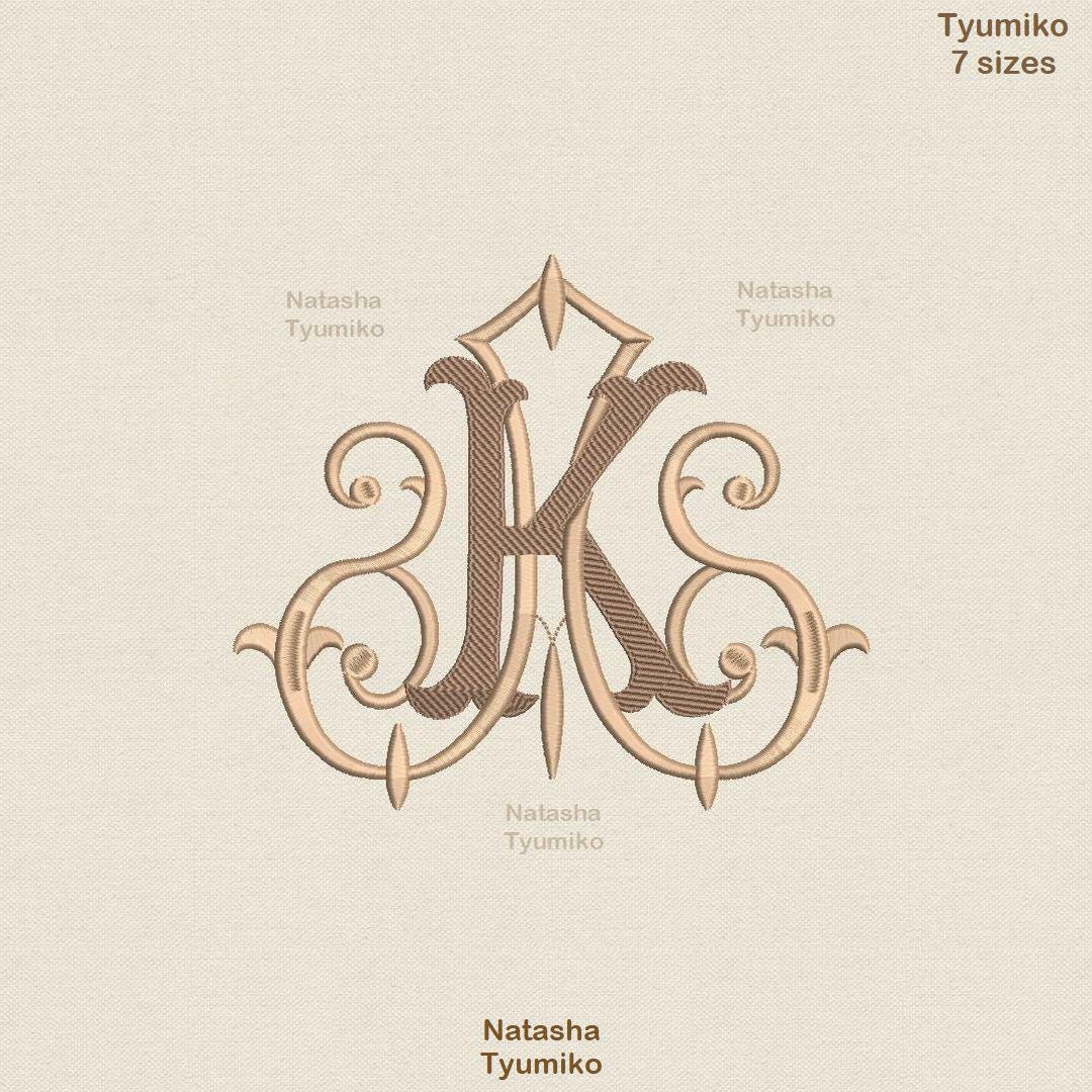 Double Monograms A K Embroidery Design Initials, 2 Letters A & K ...