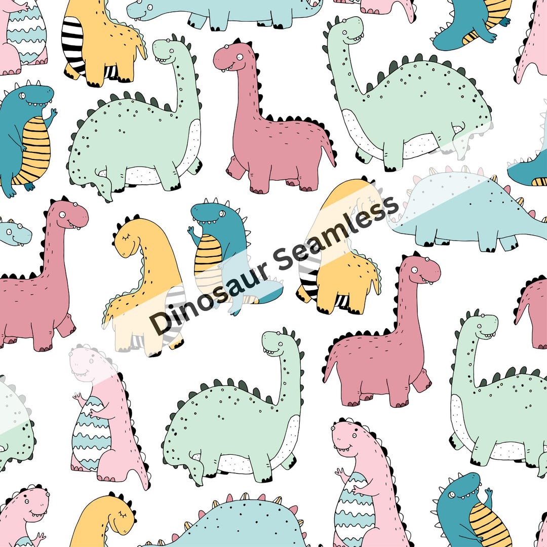 Dinosaur Wallpaper Seamless Digital Paper Nursery Dinosaur Pattern PNG ...