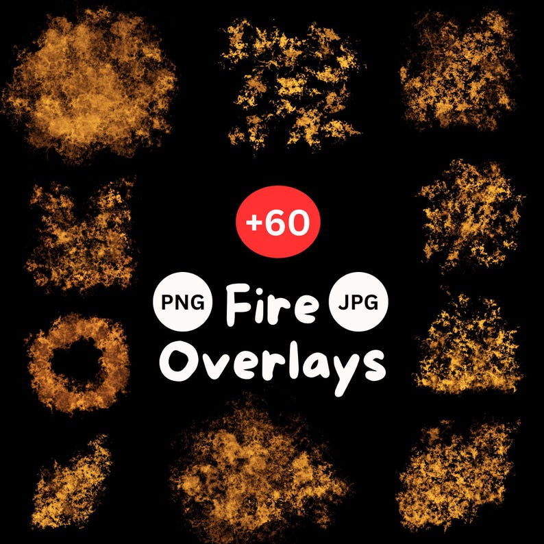60+ Fire Overlays | PNG & JPG | Realistic Flame Effects Fire Overlays ...