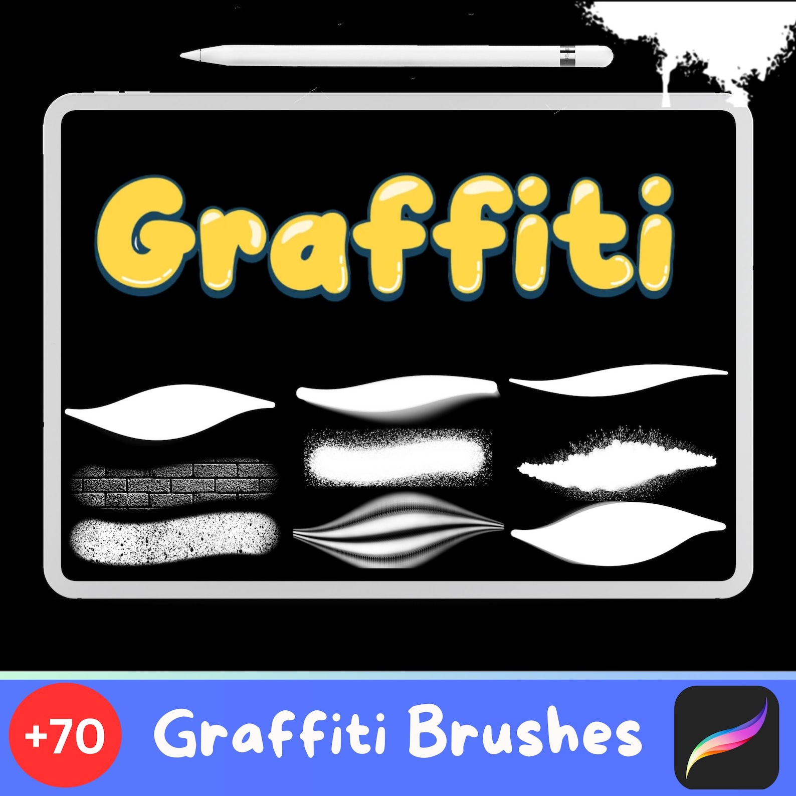 70+ Procreate Graffiti Brushes, Handstyle Graffiti Procreate Brush Set, Procreate Graffiti ...