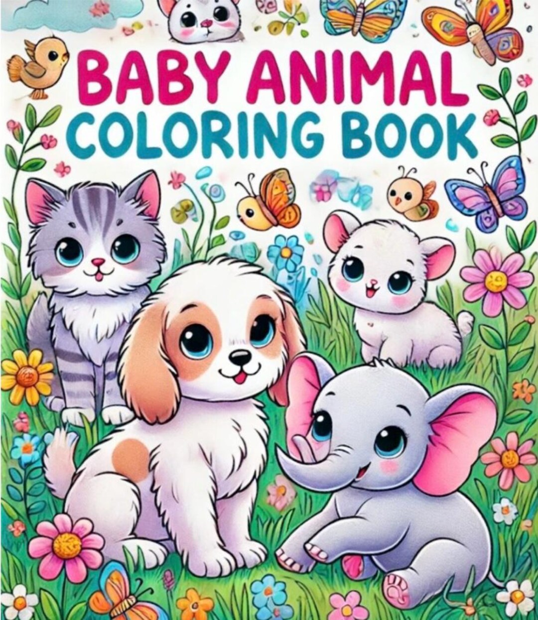 Baby Animal Coloring Book - Etsy Canada