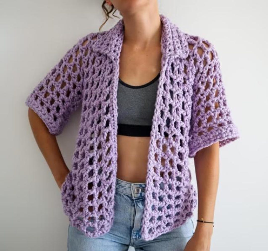 Mesh Overshirt Crochet Pattern - Easy Knitting Instructions & Guide for ...