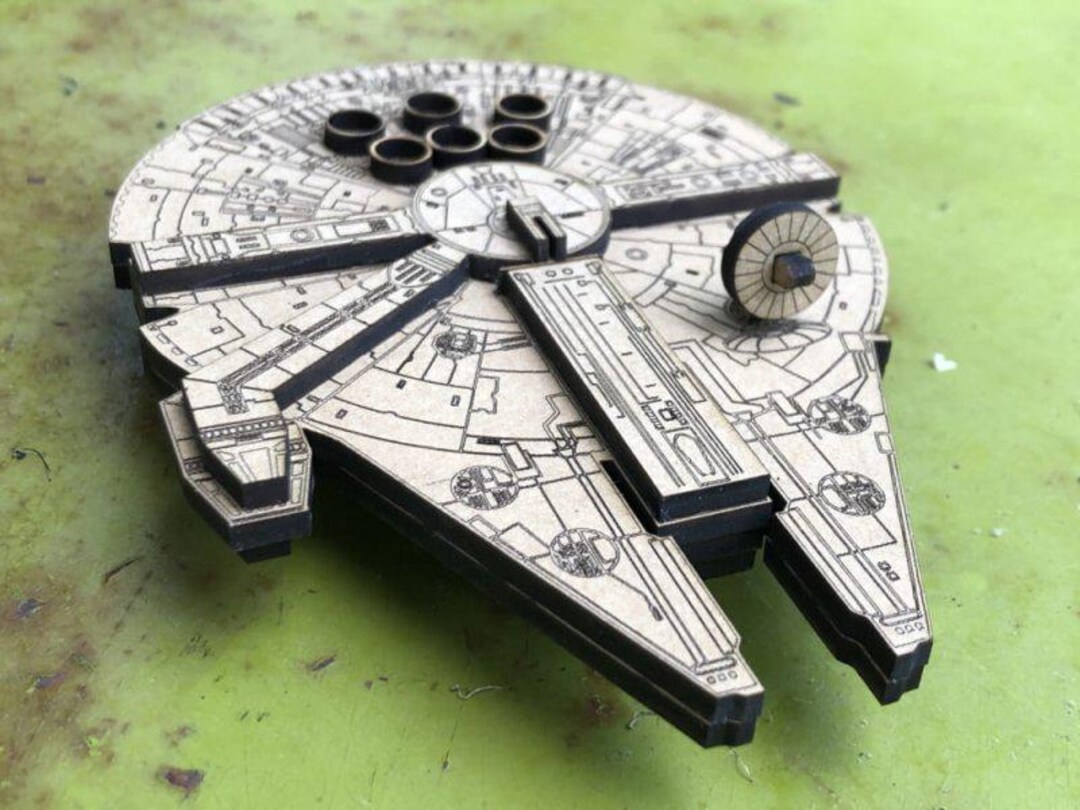 Millennium Falcon Laser Cut CDR File | Star Wars SVG Design for CNC ...