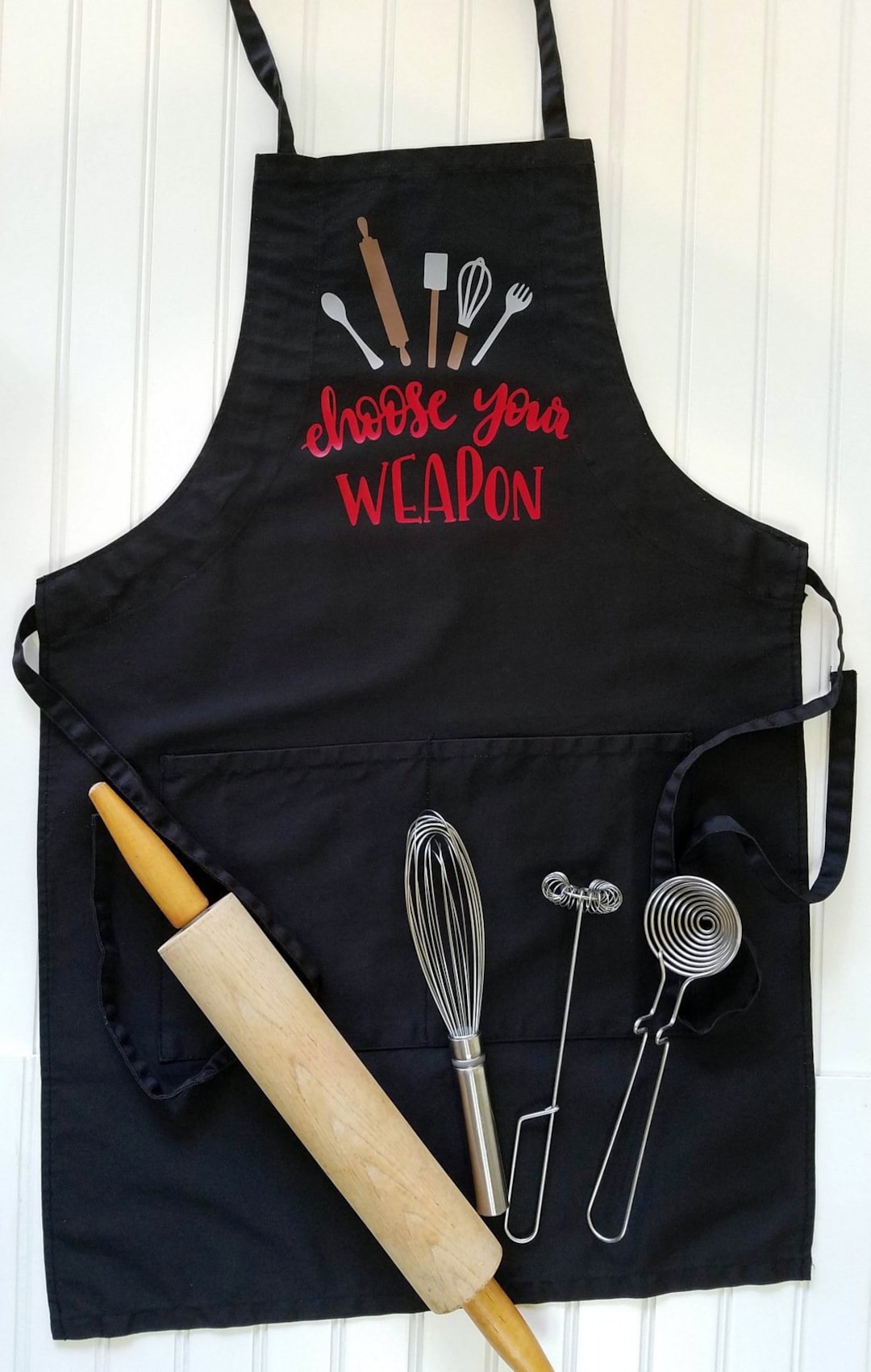 Choose Your Weapon Kitchen Apron, Housewarming Gift, Hostess Gift ...