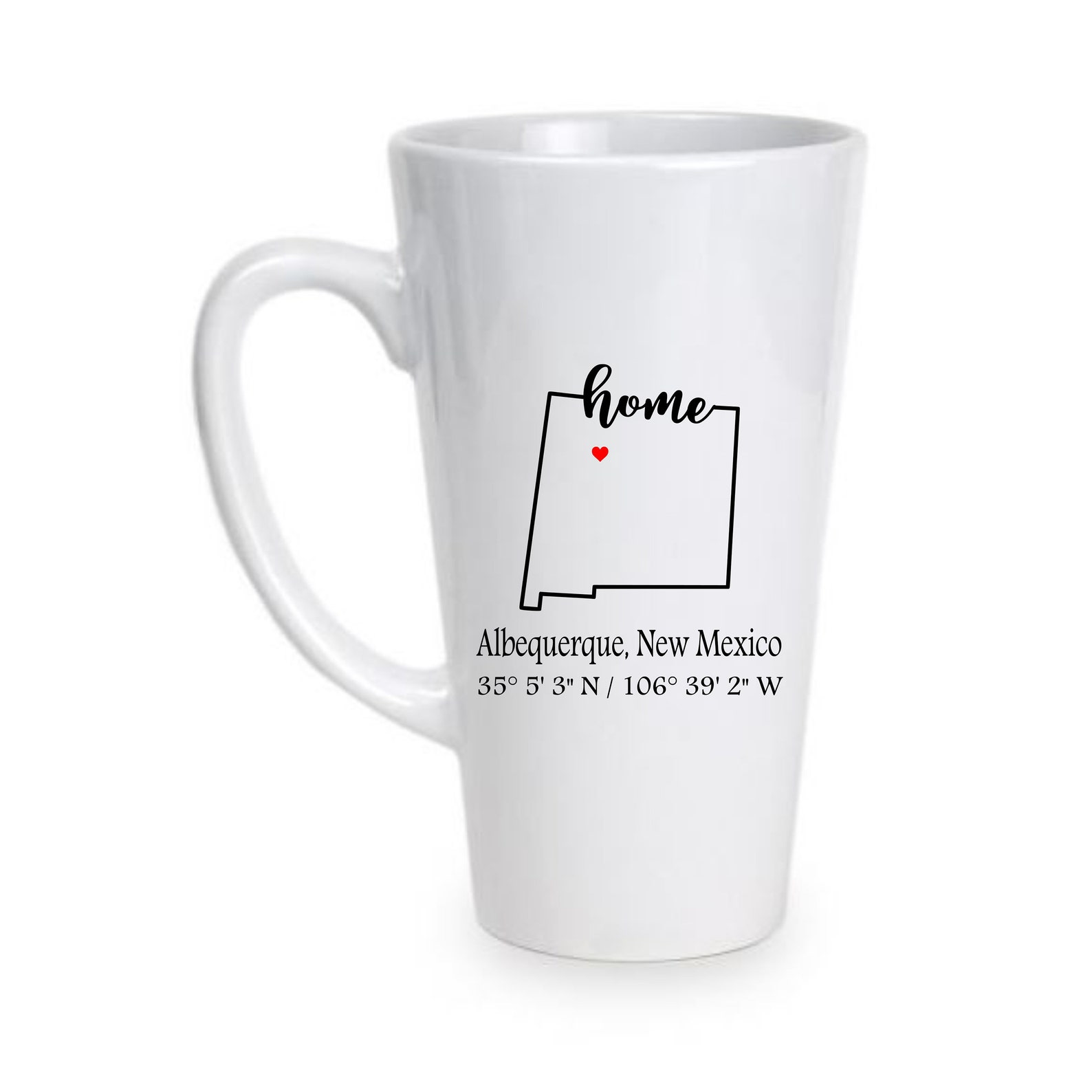 New Mexico State Custom Coordinates Mug Available in 4 Sizes | Etsy