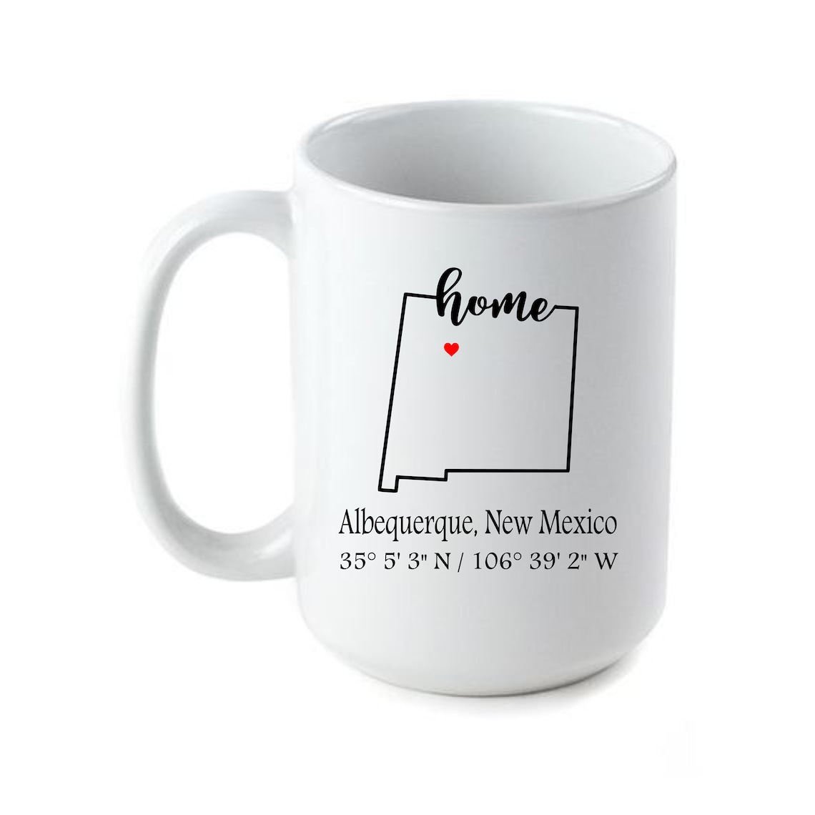 New Mexico State Custom Coordinates Mug Available in 4 Sizes | Etsy