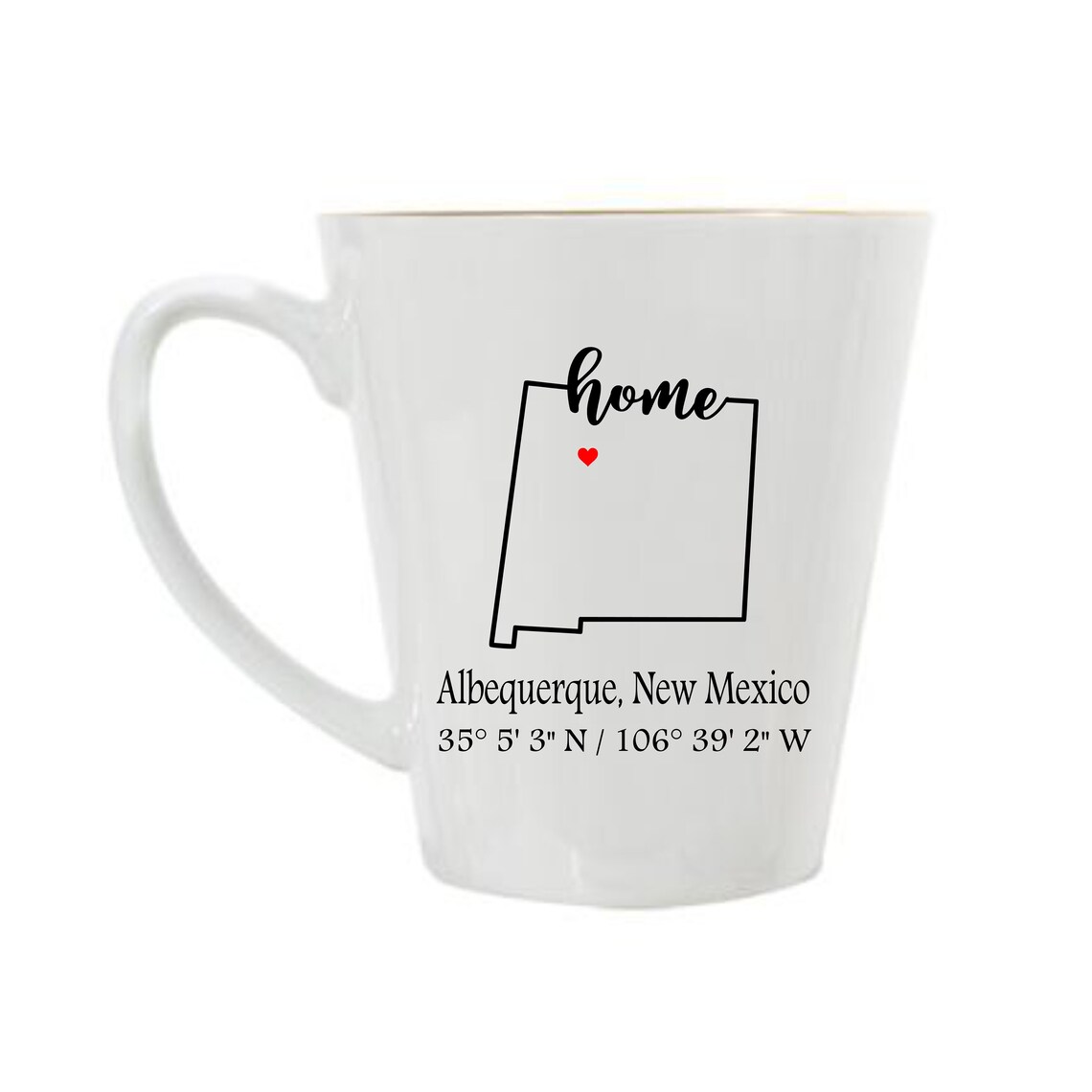 New Mexico State Custom Coordinates Mug Available in 4 Sizes | Etsy