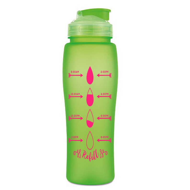 Hydration Water Bottle Measurement Decal Sticker Water | Etsy