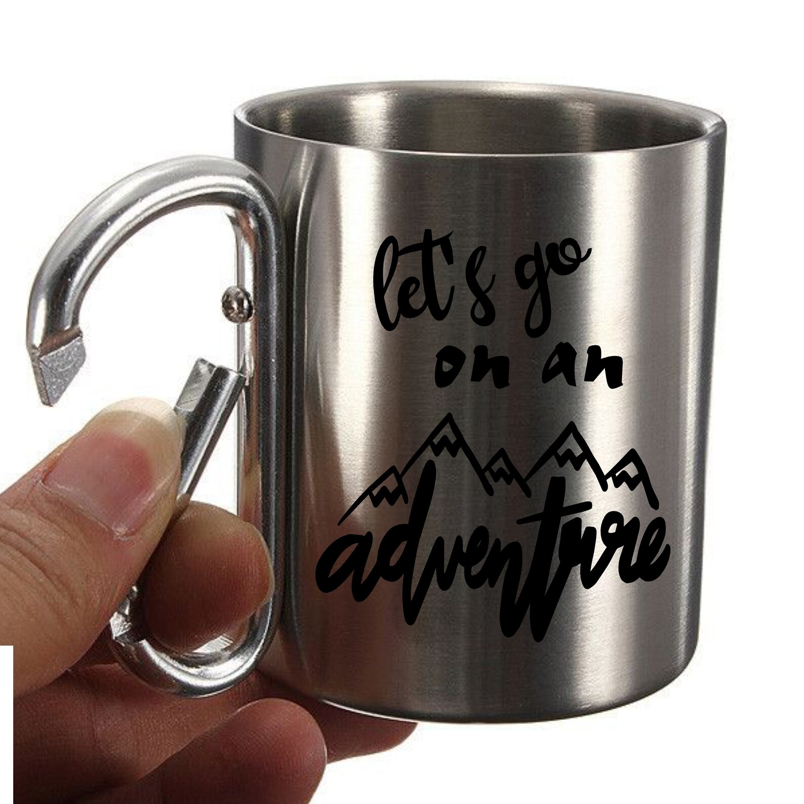 Custom Hiking or Camping Stainless Steel Travel Mug With - Etsy