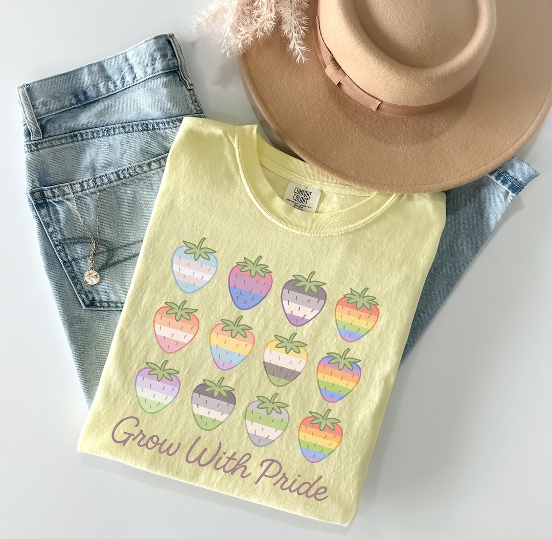 Retro Pastel Pride Shirt Rainbow LGBTQ Ally Equality Tee Subtle Support ...