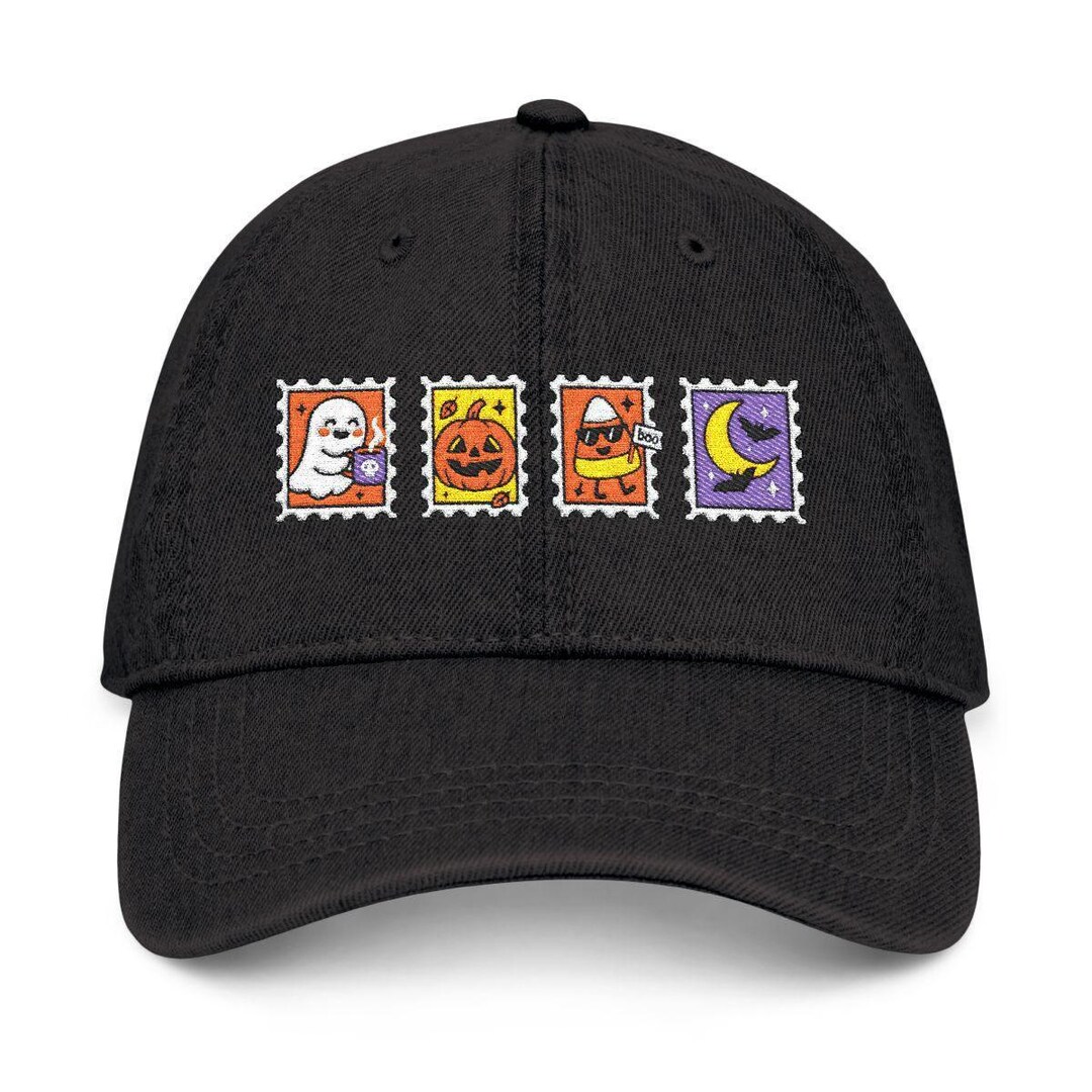 Ghost Hat, Spooky Boo Hat, Thanksgiving Autumn Pumpkin Cap, Embroidered ...