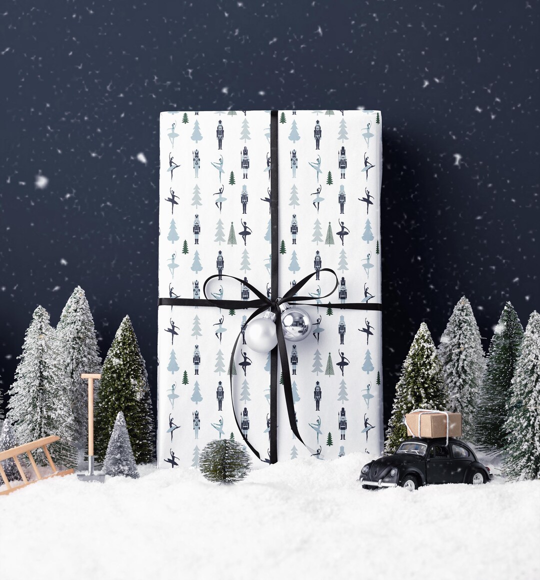 Nutcracker Ballet Xmas Wrapping Paper Roll Nutcracker Theme Ballerina ...