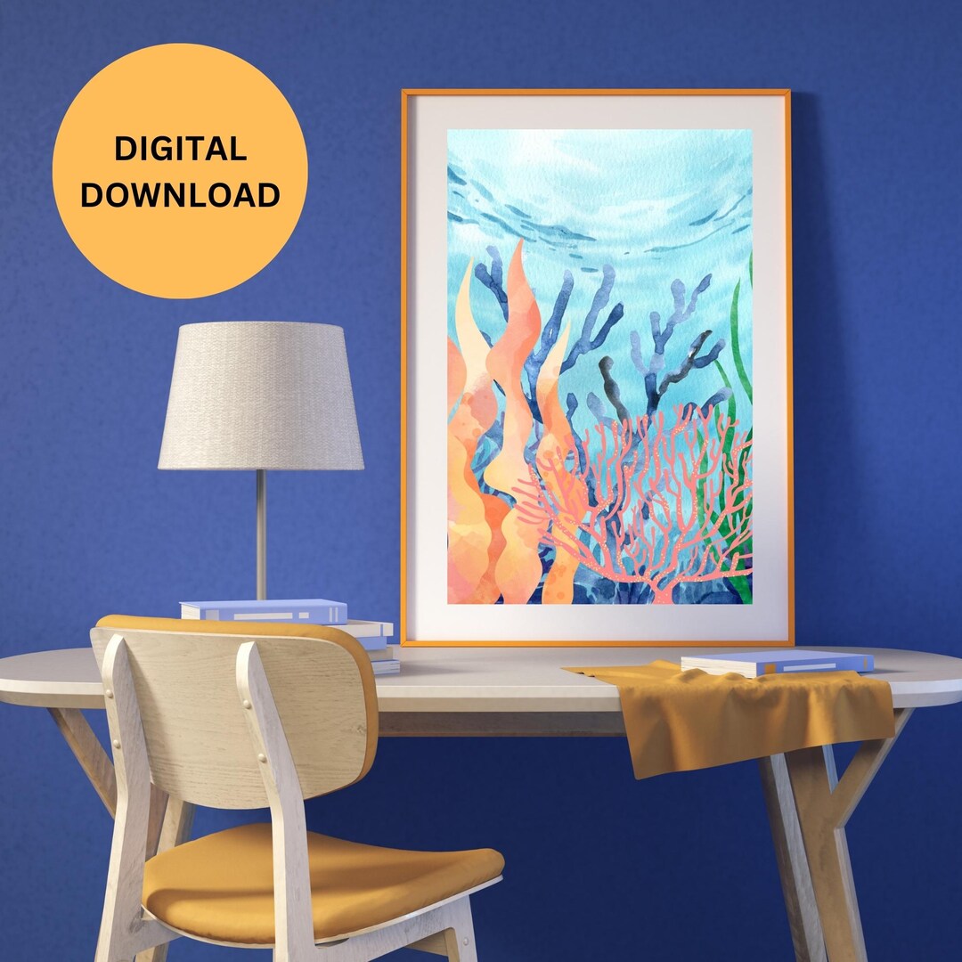 Coral Reef Printable Wall Art - Etsy