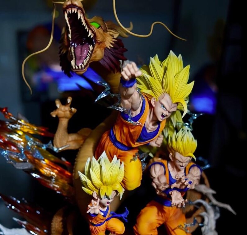 Dragon Ball Z Super Saiyan Trio Statue | Goku, Gohan & Goten Father-son ...