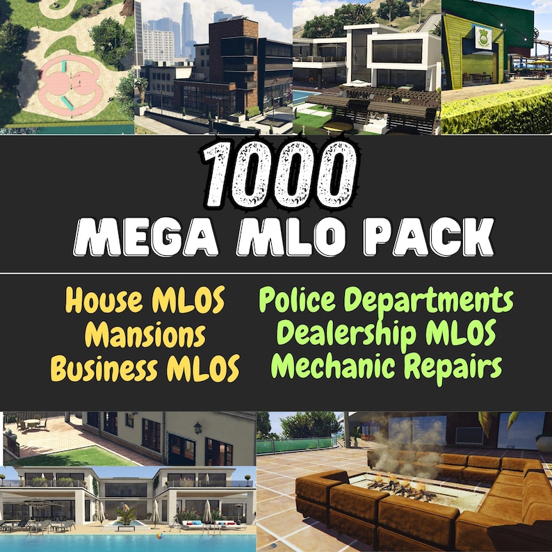 Fivem MLO Pack | 1000 Fivem Mlo House Pack | Fivemm Mansion | Police ...