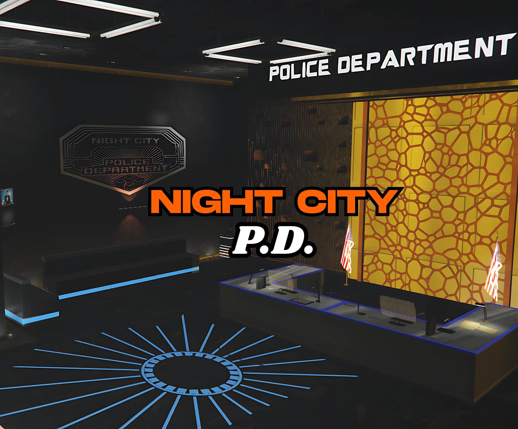 Night City Police Department Fivem MLO: Custom Interior, Optimized ...