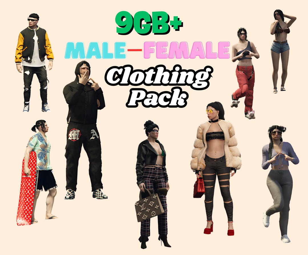 Fivem Optimized Clothing Pack: Male & Female Outfit Bundle - Etsy