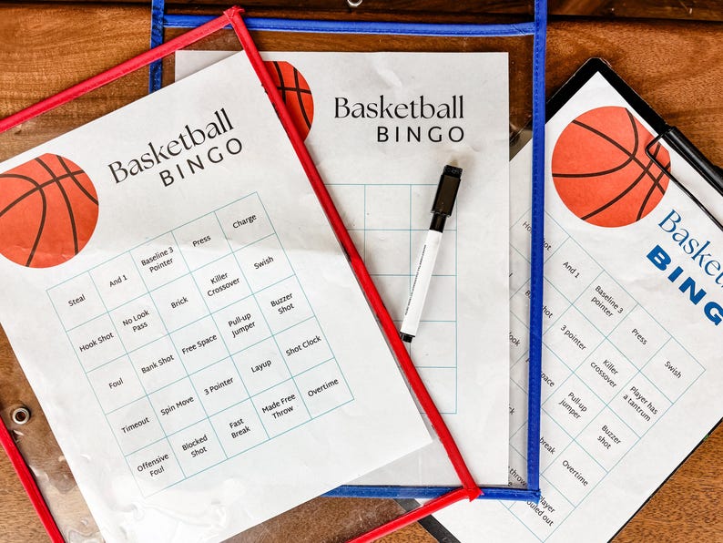 Basketball Game Bingo *digital Files* - Etsy