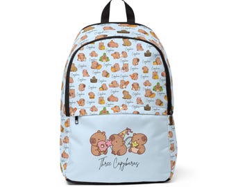 Cute Capybara Backpack, Fun Animal Rucksack, Adorable School Bag, Kids ...